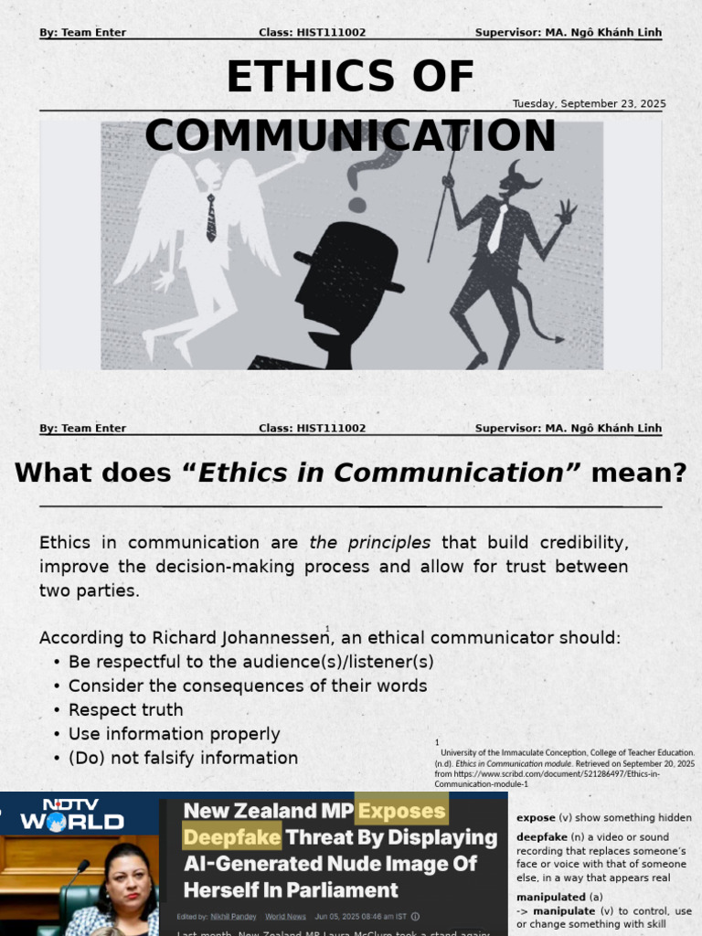 Ethics of Communication (SLIDE) | PDF