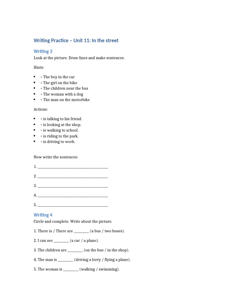Writing Practice Starters | PDF