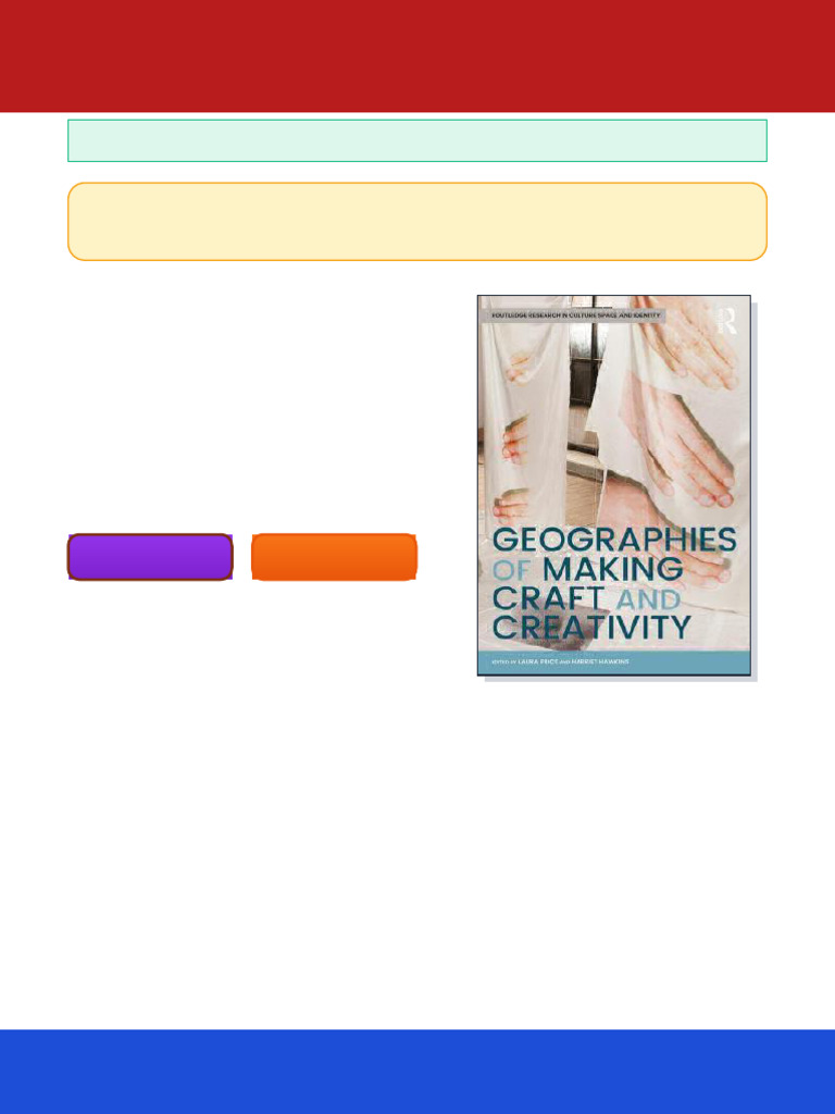 Geographies of Making Craft and Creativity Laura Price Ebook Unlimited ...
