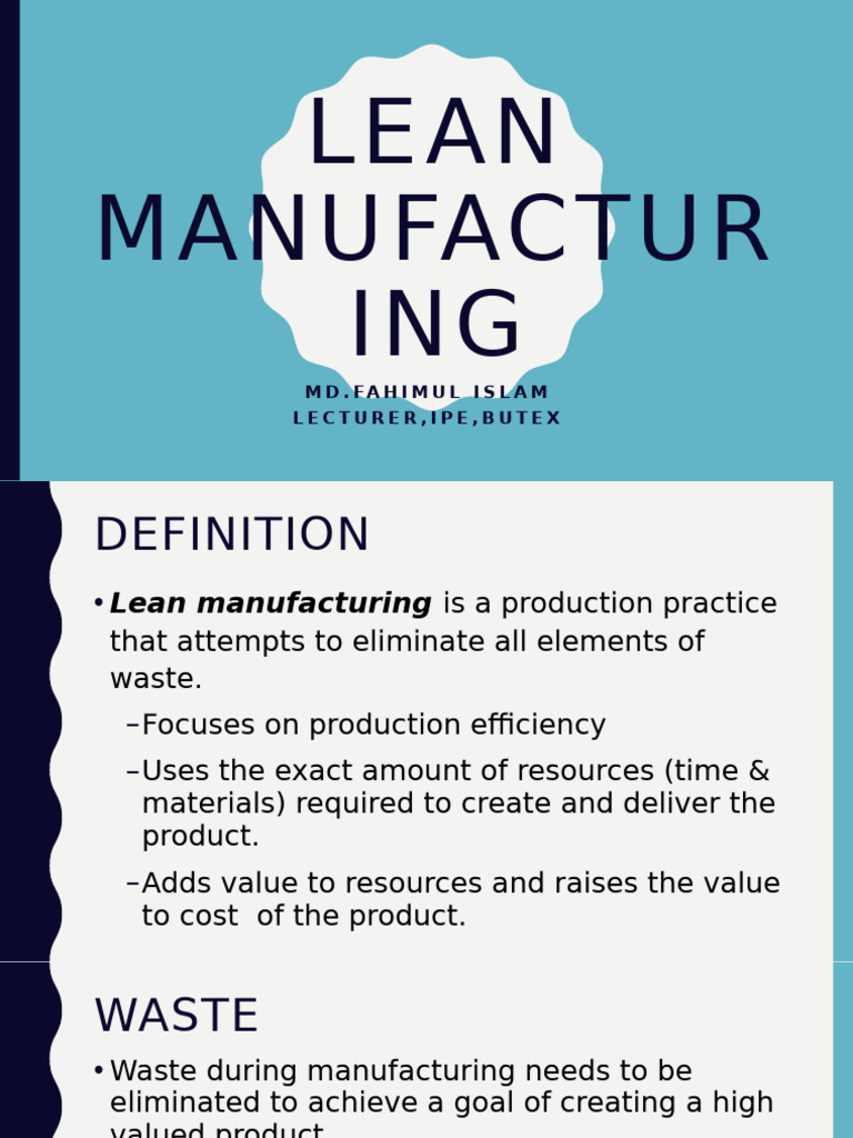 Lean Manufacturing: Waste Reduction Strategies | PDF | Lean ...