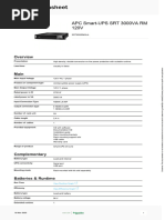 APC SRT8KXLI UPS Datasheet | PDF | Electrical Engineering | Electronics