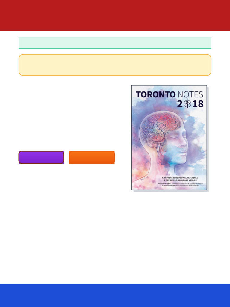 Toronto Notes 2018 34th Edition Edition Tina Binesh Marvasti ebook ...