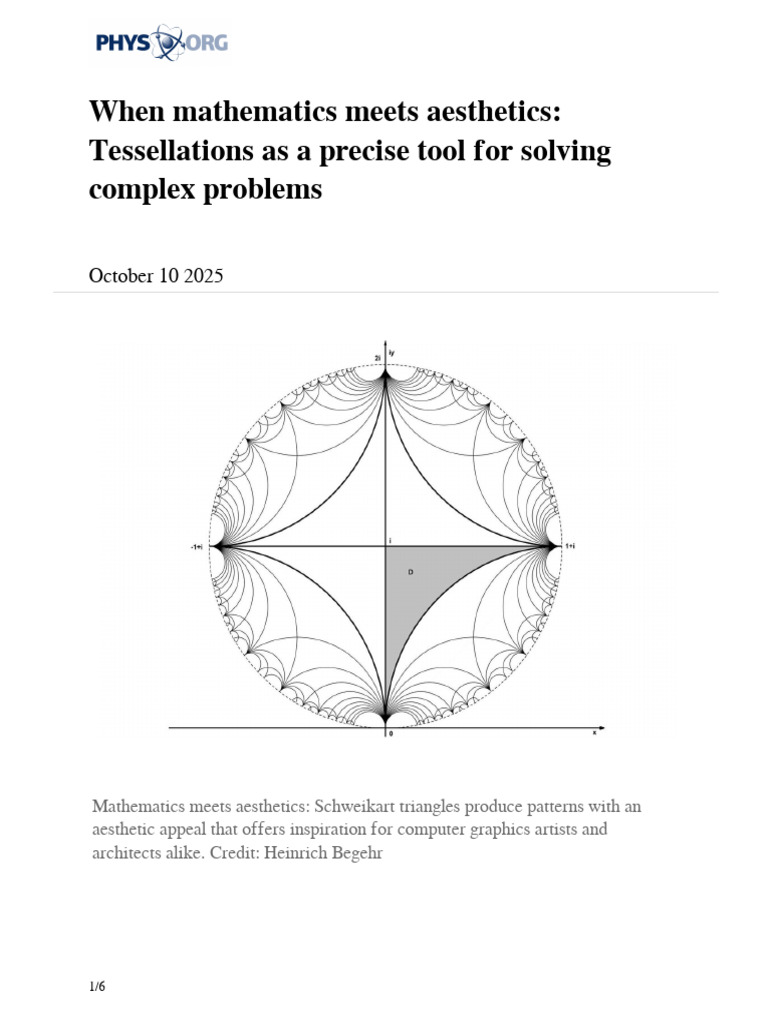 2025 10 Mathematics Aesthetics Tessellations Precise Tool | PDF ...