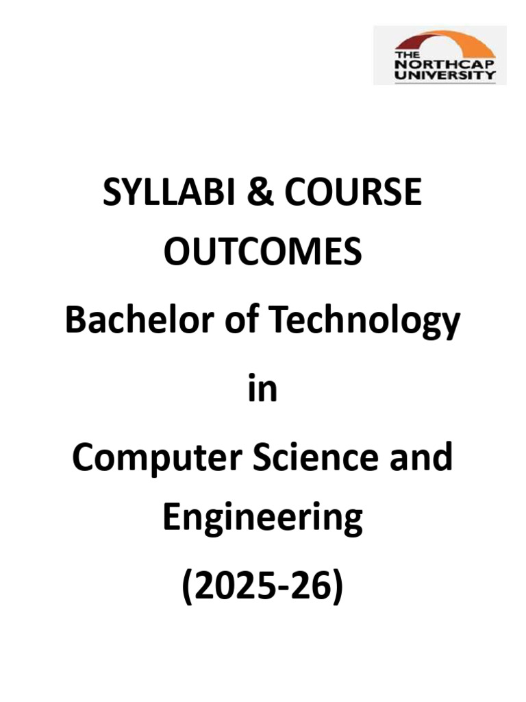 Computer Science Course Syllabi 2025-26 | PDF | Statistics | Databases