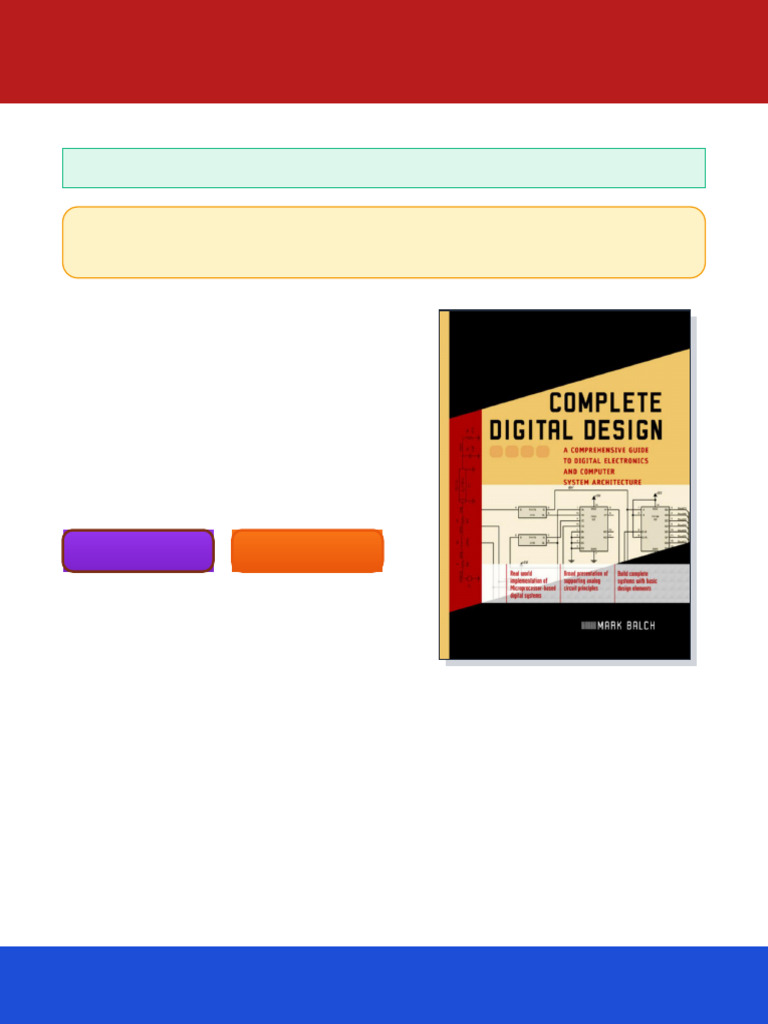 (Ebook PDF) A Comprehensive Guide To Digital Electronics and Computer ...