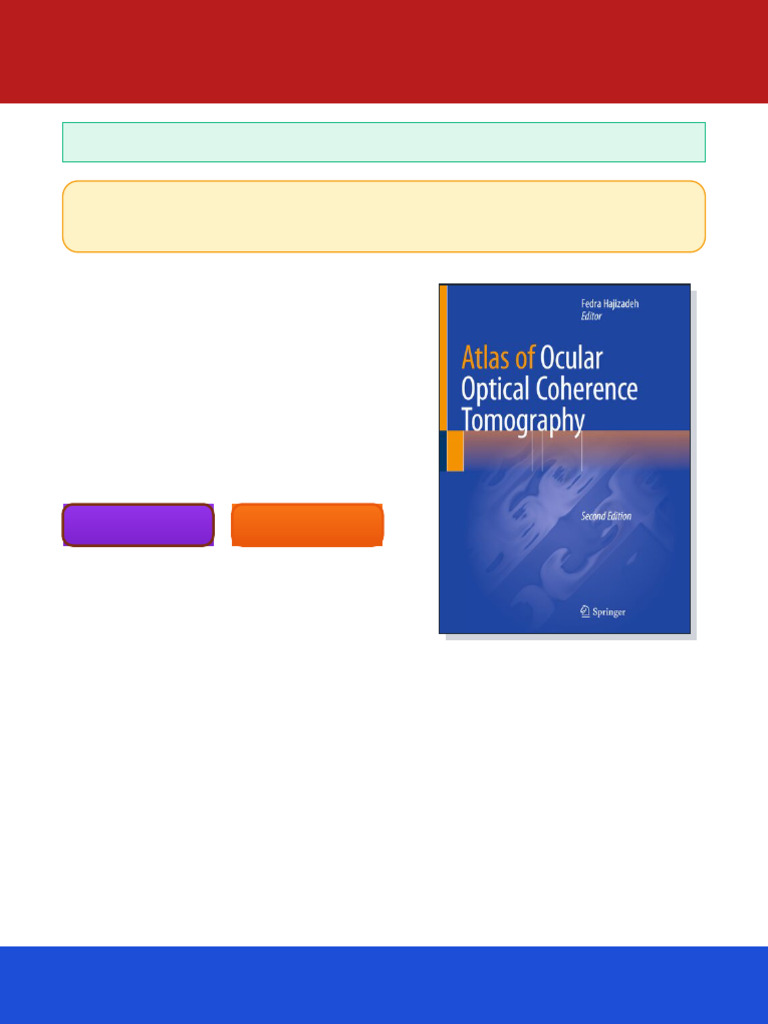 Atlas of Ocular Optical Coherence Tomography 2nd Edition Fedra ...