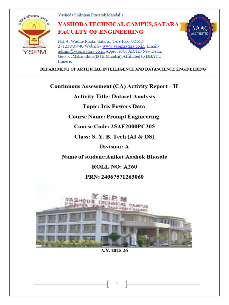 Aniket CA Activity Pe 3 | PDF | Data Analysis | Statistics