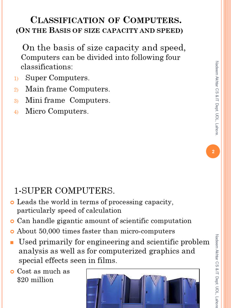 II&CT Lecture # 02 Generations and Classifications | PDF | Integrated ...