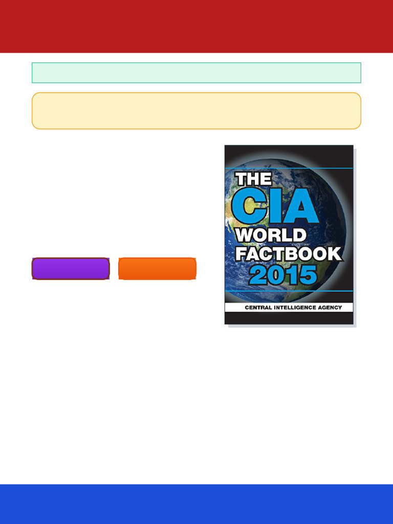 The CIA World Factbook 2015 2015 ed Edition Central Intelligence Agency ...