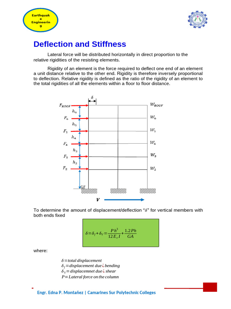 Deflection and Stiffnes Along Xy Direction | PDF | Stiffness | Solid ...