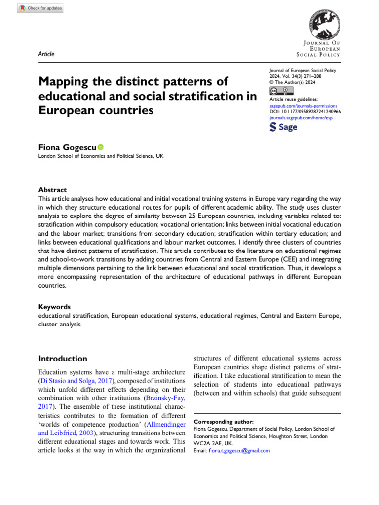 Gogescu 2024 Mapping The Distinct Patterns of Educational and Social ...