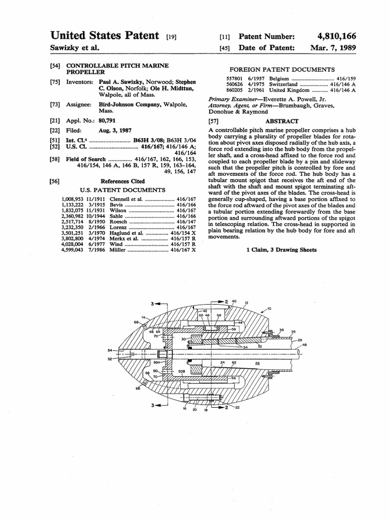 Us8465257 Brevet Us 1989 CPP | PDF | Propeller | Rotation