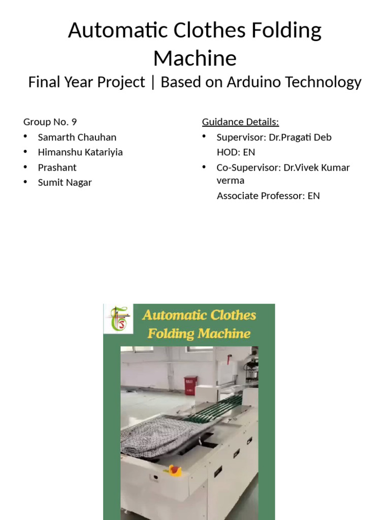 Automatic Clothes Folding Machine Presentation[1] | PDF | Automation ...
