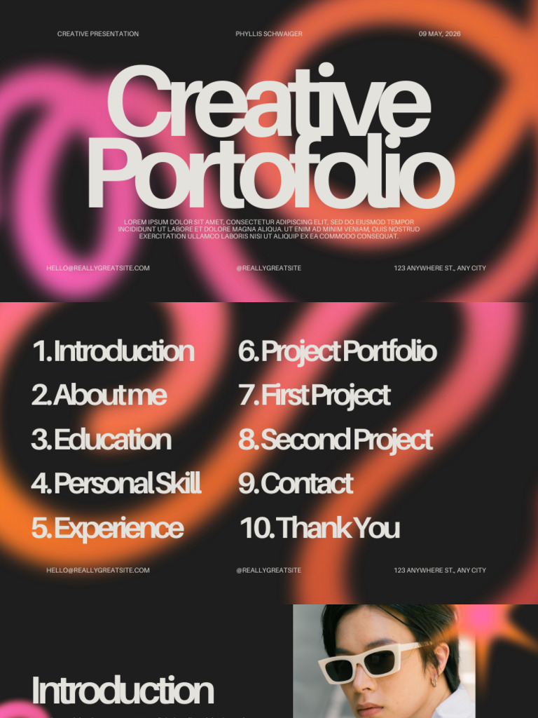 Black and White Modern Creative Portfolio Presentation | PDF