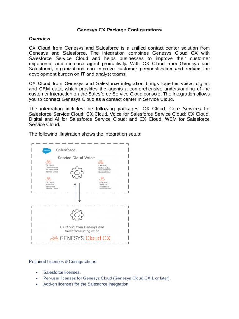 Genesys CX Package Configurations | PDF | Cloud Computing | Call Centre