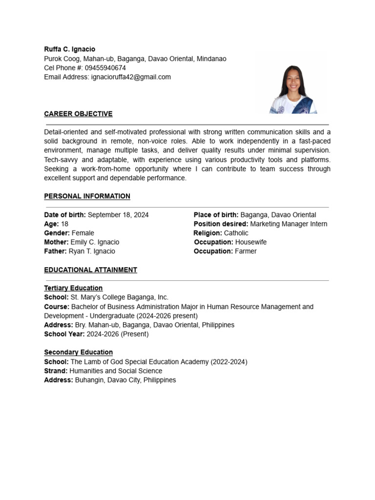 Ruffas' Resume-1-2 | PDF
