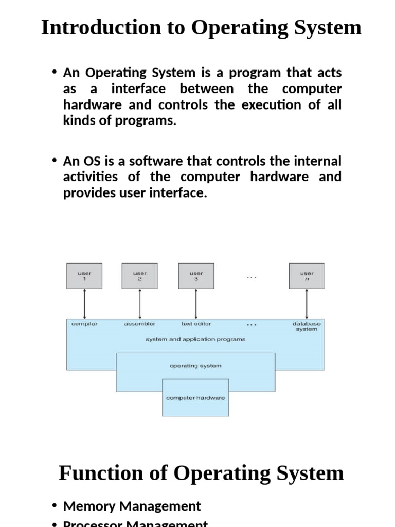 1.Introduction to Operating System | PDF