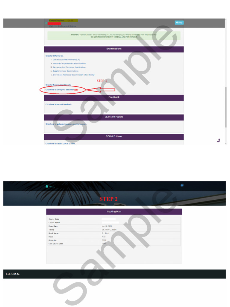 Manual To View Seat Plan | PDF