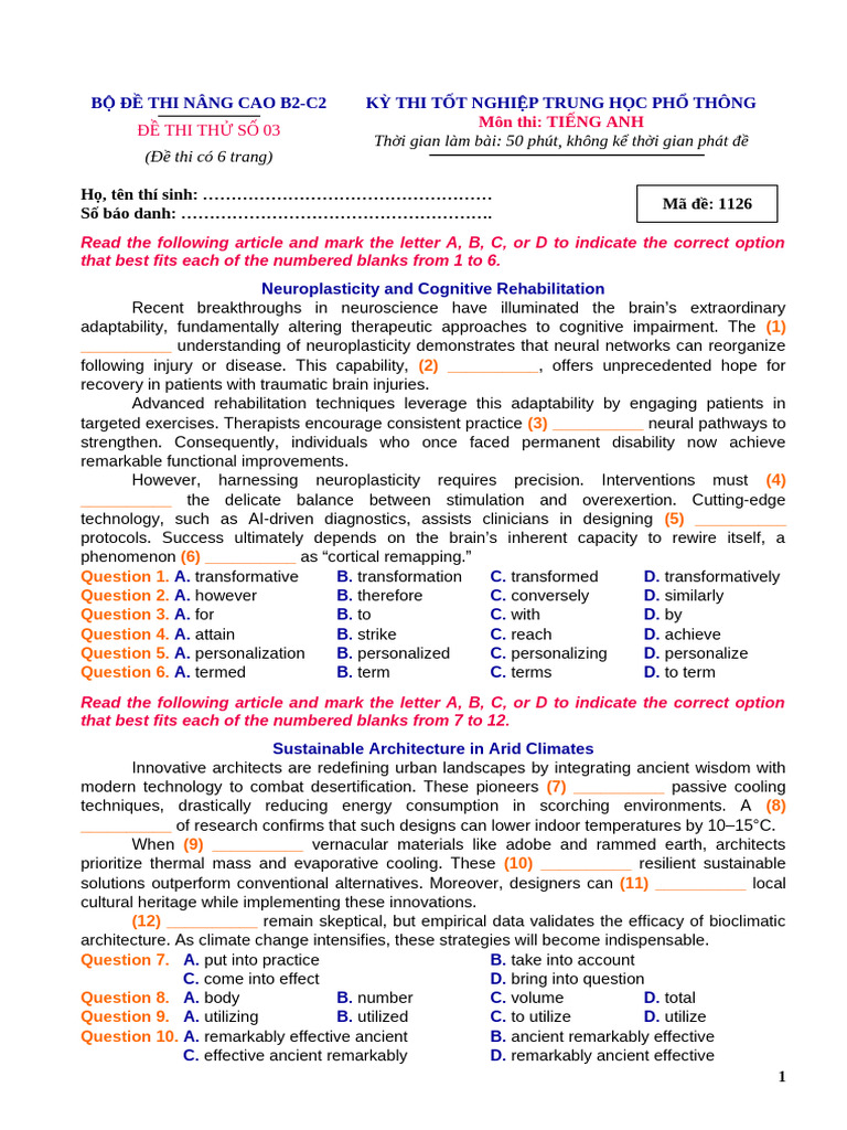 B2-C2 Advanced English Exam Paper | PDF | Dark Matter | Epigenetics
