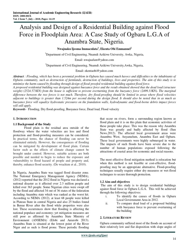 Nigeria Case Study | PDF | Flood | Dam