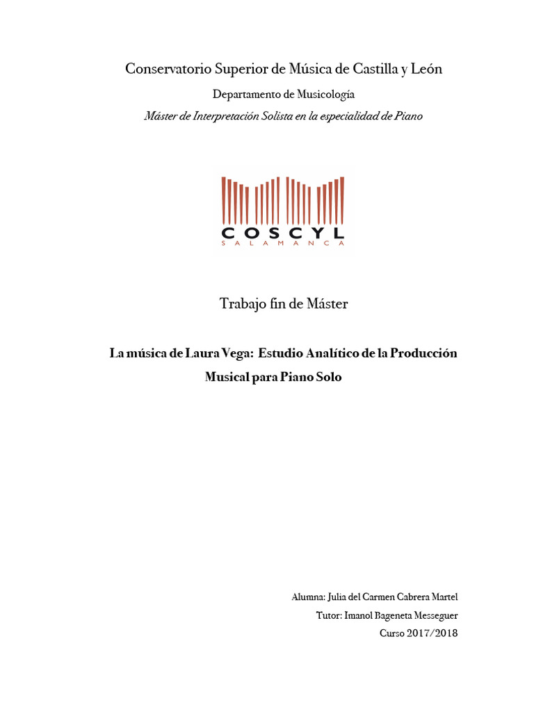 TFM Julia Cabrera | PDF | Composiciones Musicales | Orquestas