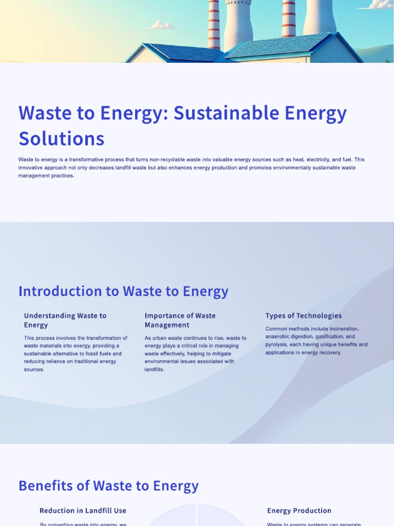 Waste to Energy: Sustainable Solutions | PDF | Waste | Waste Management