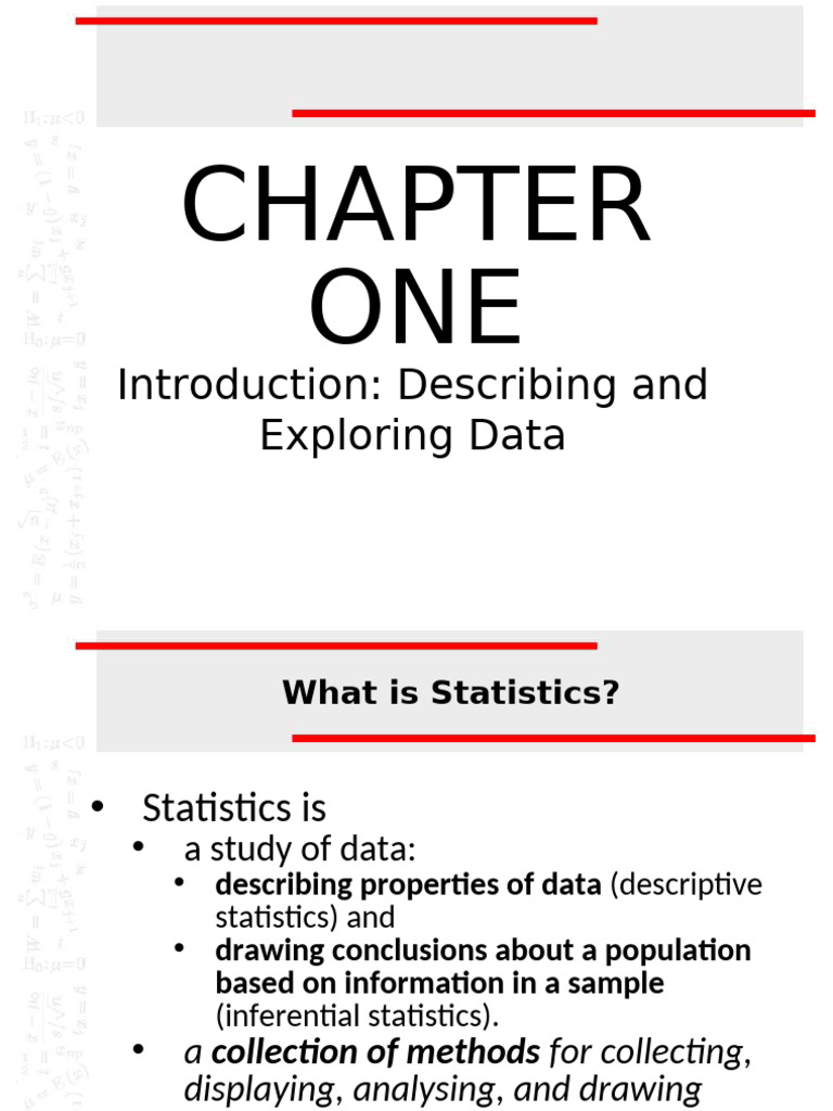 Describing and Exploring Data | PDF | Level Of Measurement ...