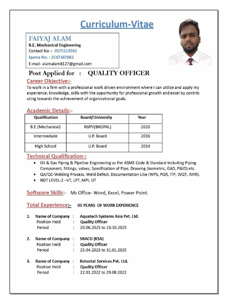 Quality Officer 3 | PDF