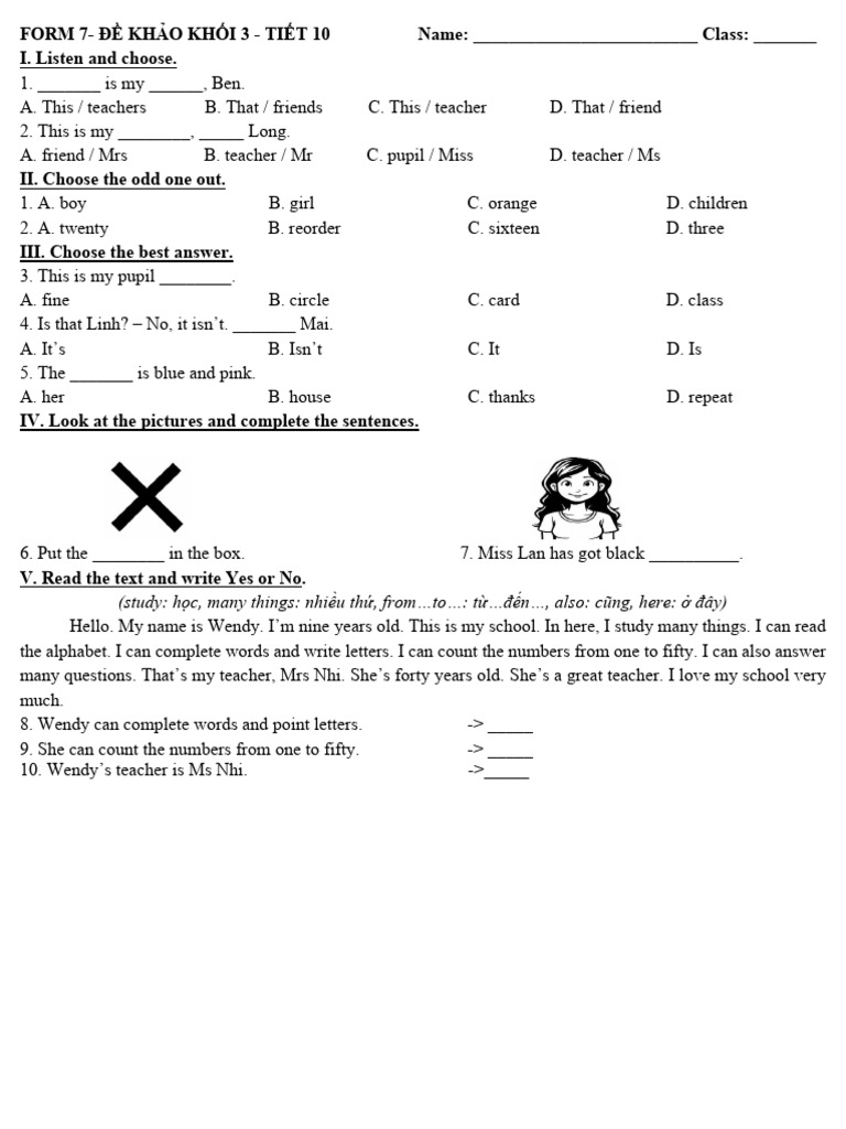 Đề Khảo K3 - Tiết 10 - Form 7 | PDF | Chess | Chess Theory