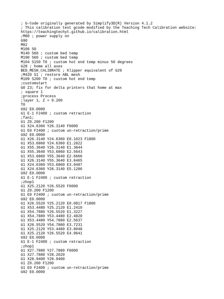 Firstlayer Gcode | PDF