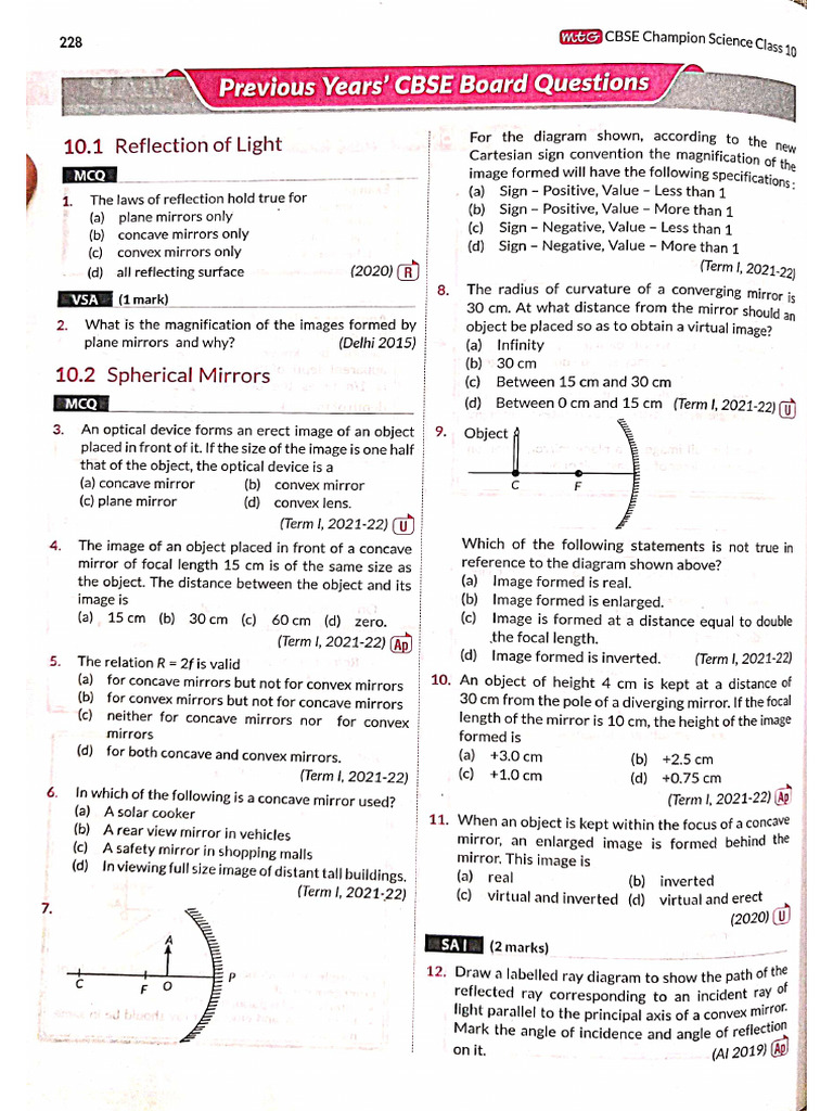 Class 10 Physics Pyq 10 Years | PDF