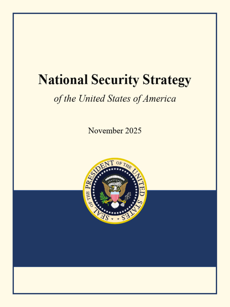 U.S. National Security Strategy 2025 | PDF | China | World Politics