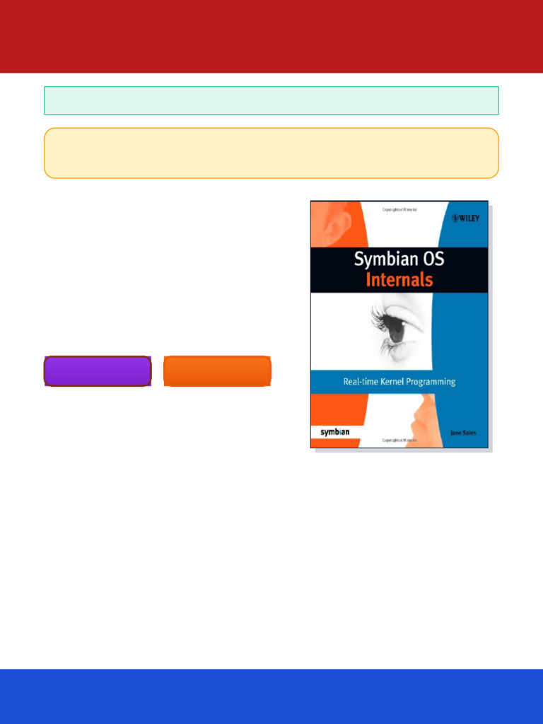 Symbian OS Internals Real time Kernel Programming Symbian Press 1st ...