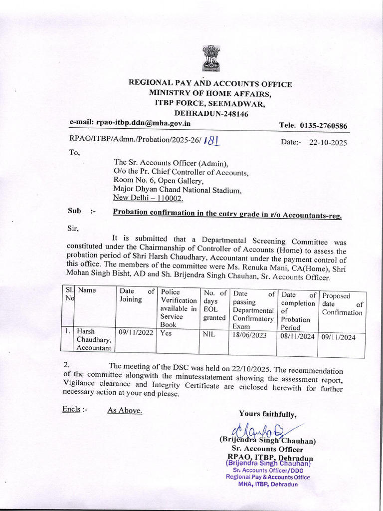 Probation Confirmation | PDF