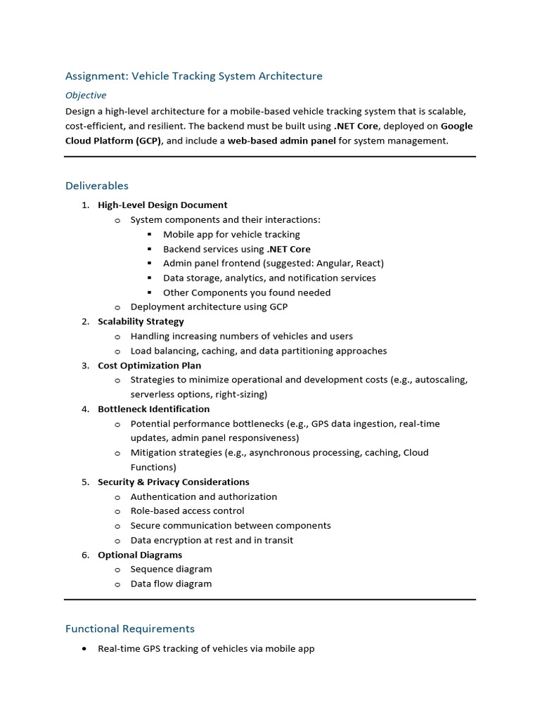 Solution Architect Assignment | PDF | Cloud Computing | Scalability