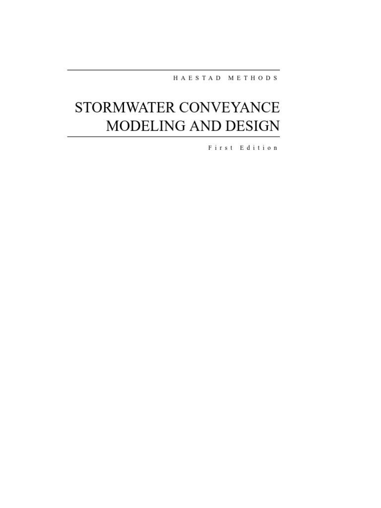 Stormwater Conveyance Design Guide | PDF | Storm Drain | Stormwater