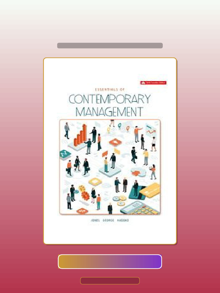 Answers For Essentials of Contemporary Management 6th Canadian Edition ...