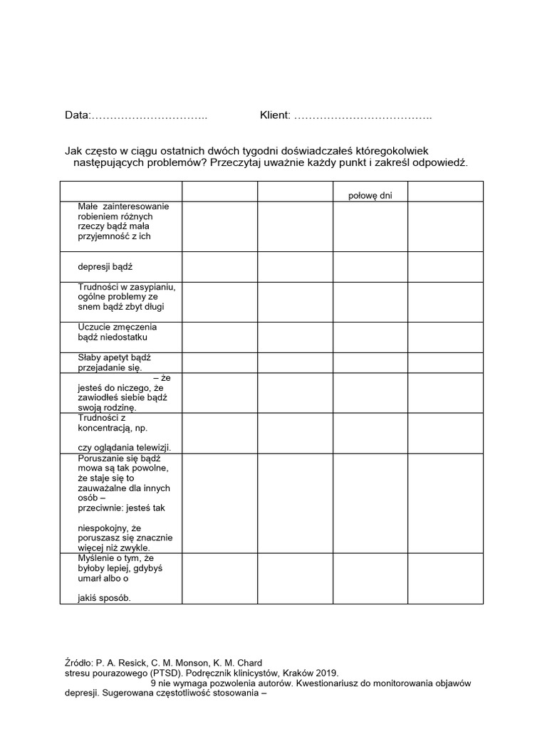 PHQ 9 | PDF