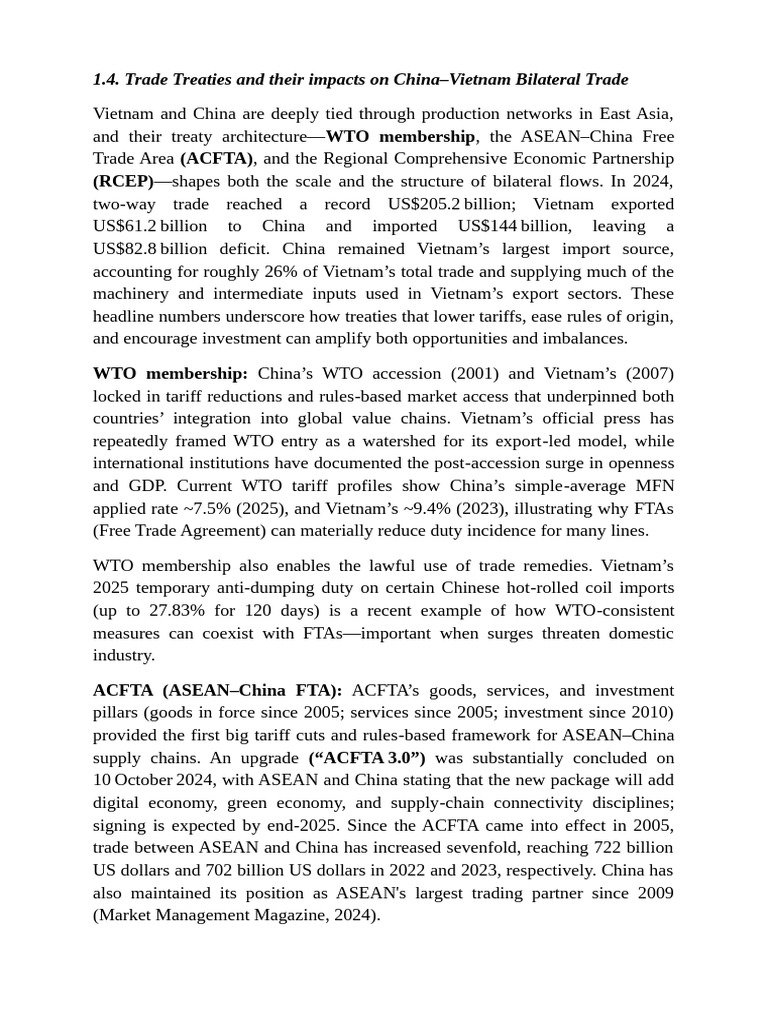 Trade treaties | PDF | World Trade Organization | Market Access