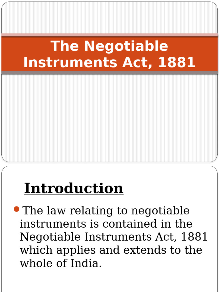 Lecture 4_ Negotiable Instrument | PDF | Negotiable Instrument | Cheque