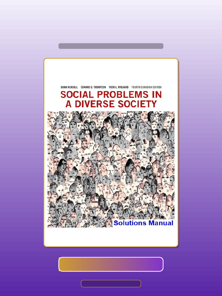 Social Problems in A Diverse Society Canadian 4th Edition Kendall Ebook ...