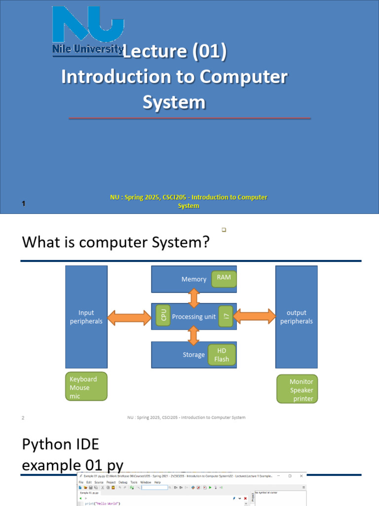 CSCI205 - Introduction To Computer System - Lecture 01 | PDF | Arduino ...