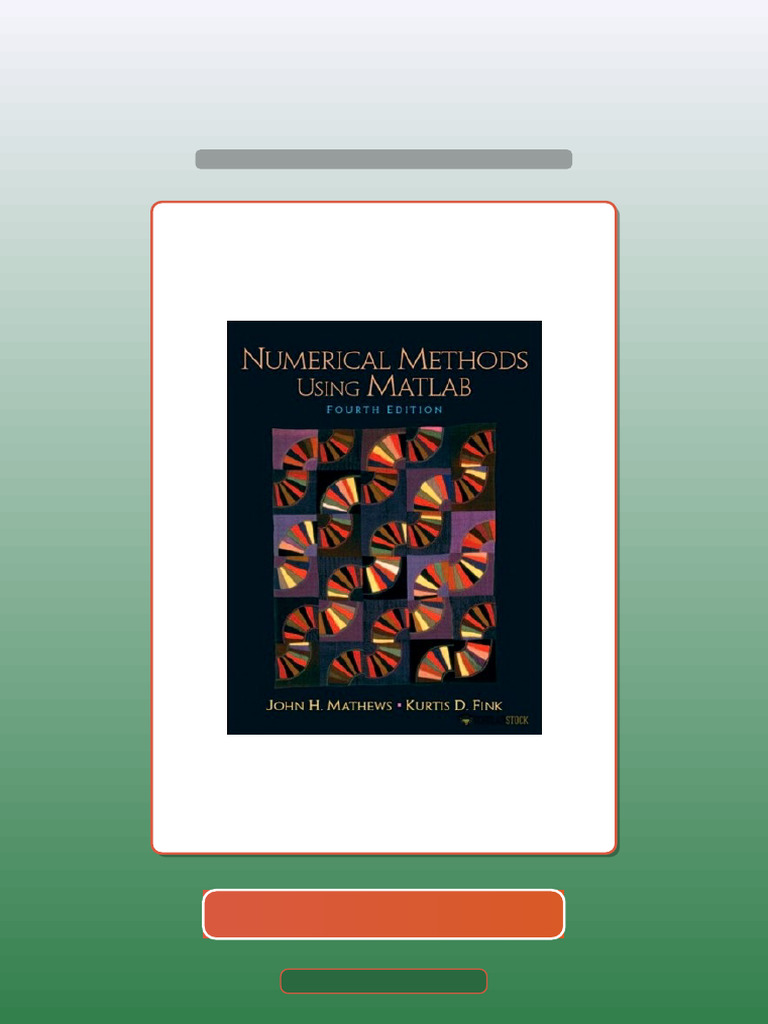 Numerical Methods Using Matlab 4E 4th Edition 0130652482 eBook and ...