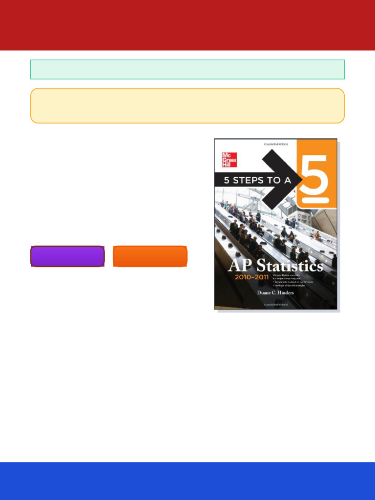5 Steps to a 5 AP Statistics 2010 2011 Edition Duane Hinders ebook ...
