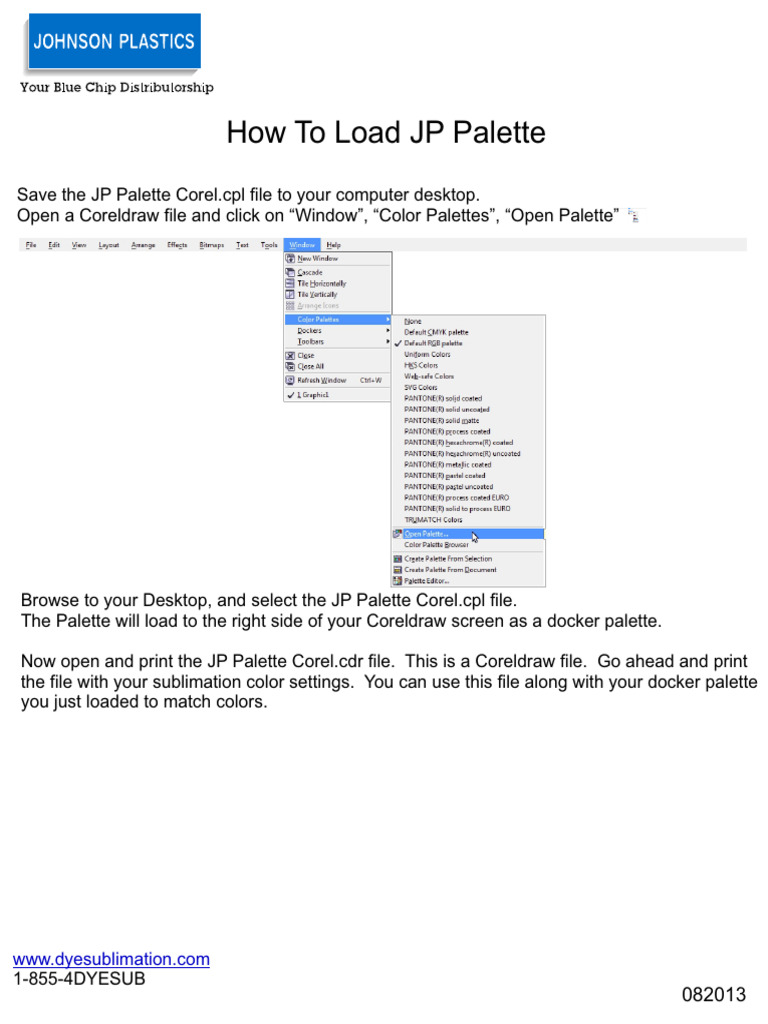 How To Load The Color Palette | PDF