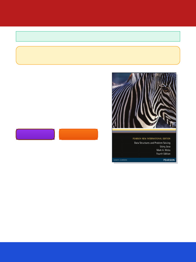Data Structures and Problem Solving Using Java 4th edition by Mark ...