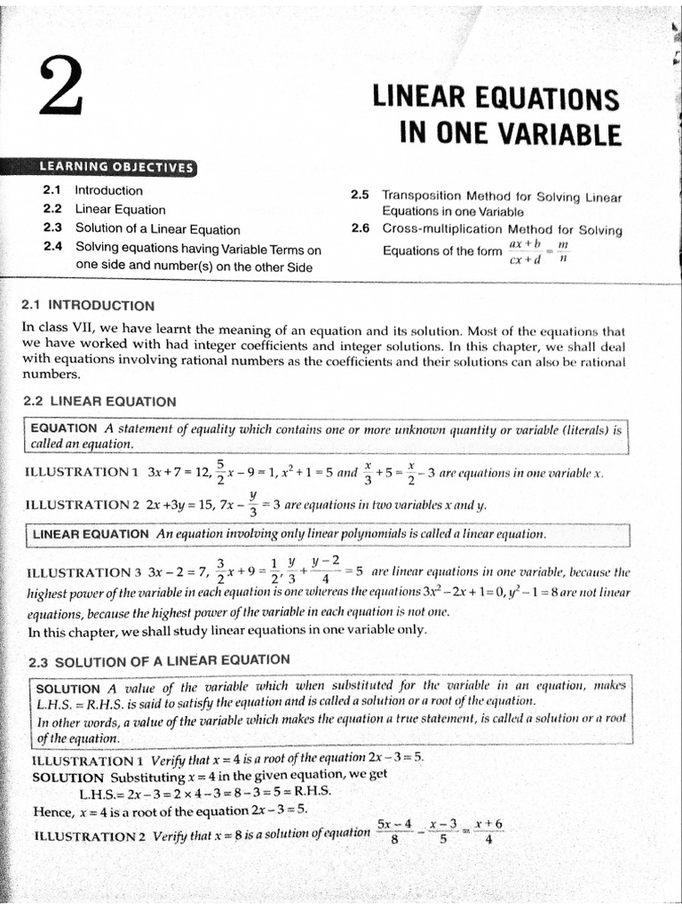 Linear Equations | PDF
