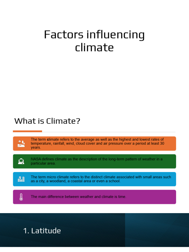 Factors Influencing Climate Explained | PDF | Atmosphere Of Earth ...