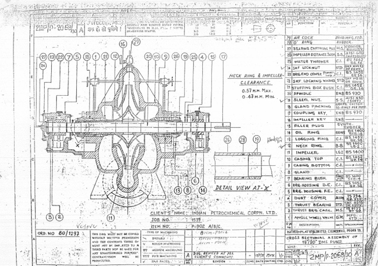 2MP-P-2068-30 A Pump Cross Section | PDF