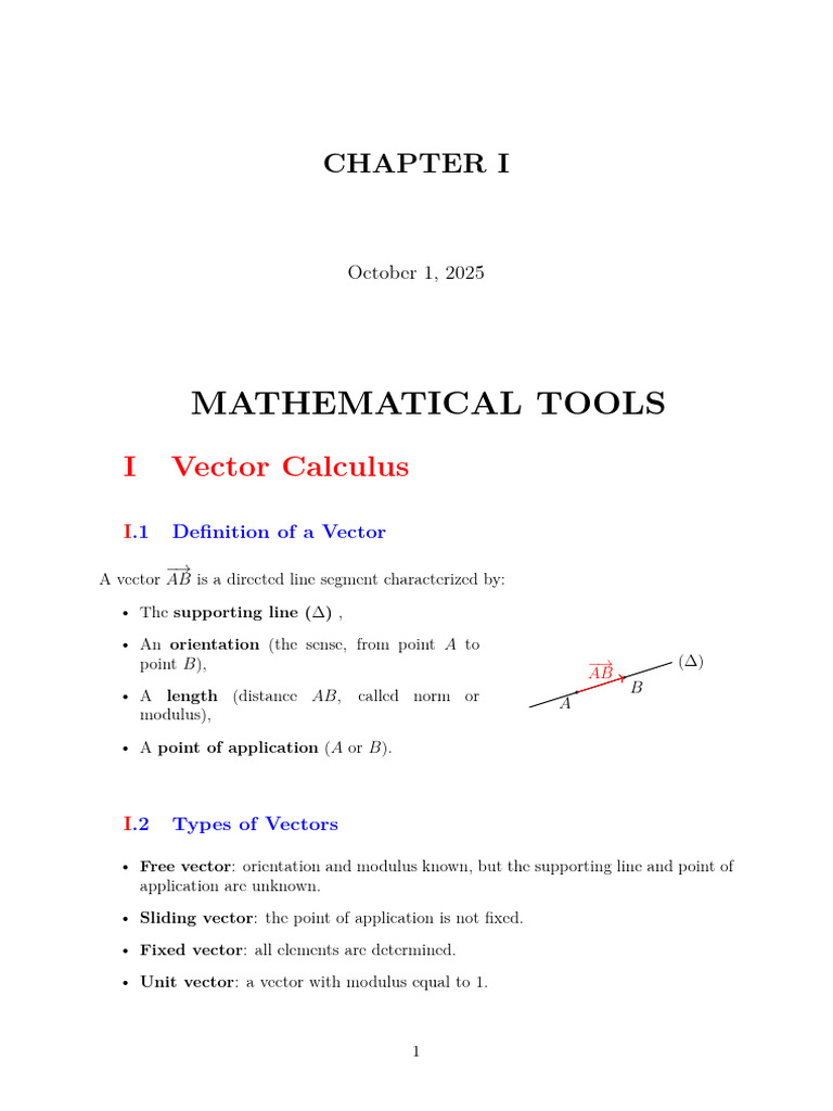Vector Calculus: Definitions and Operations | PDF | Euclidean Vector ...